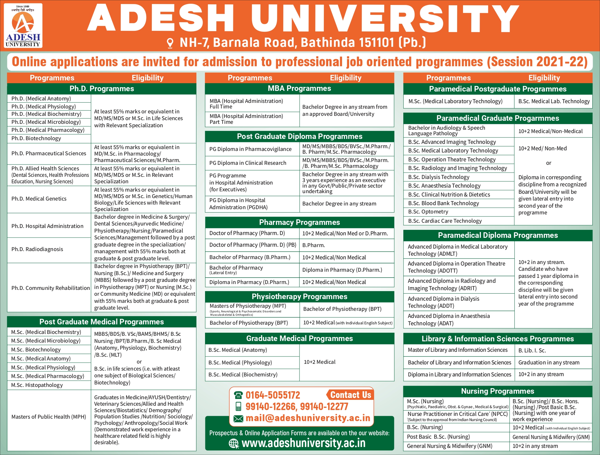 Welcome to Adesh University, Bathinda